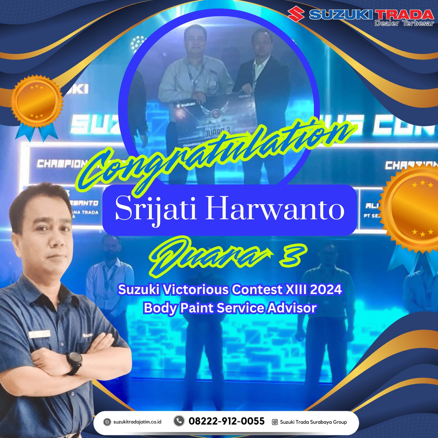 Srijati Harwanto Raih Juara 3 Suzuki Victorious Contest XIII 2024 untuk ...